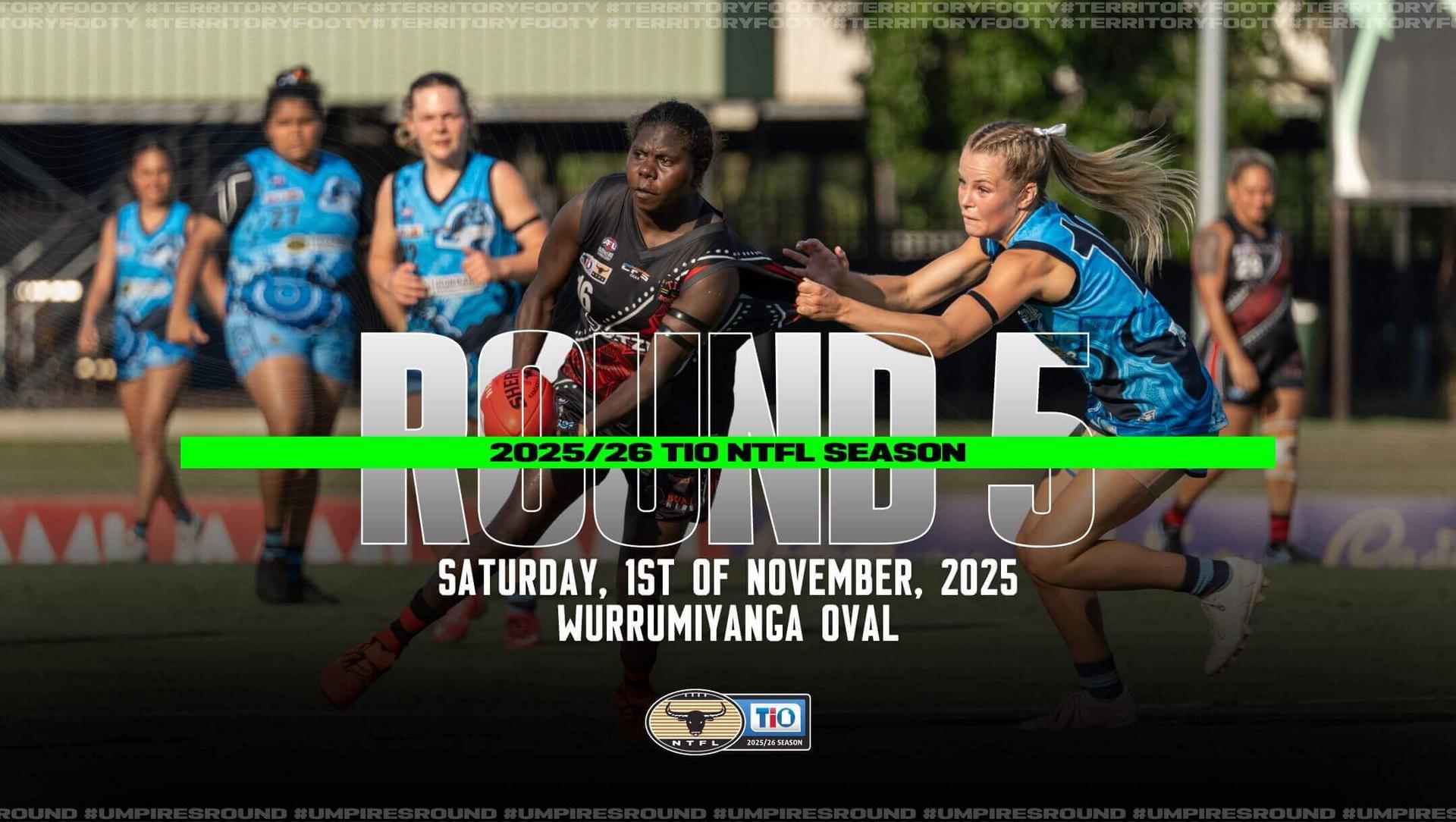Event details for Round 5: 2025/26 TIO NTFL Season (Saturday, the 1st ...