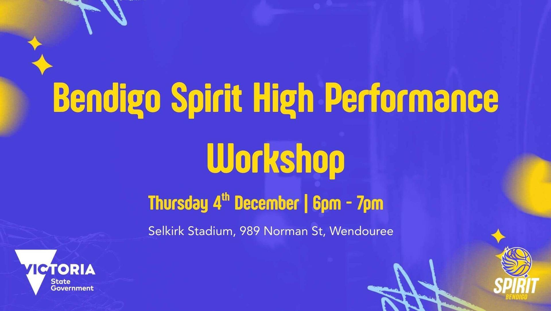 Event details for Bendigo Spirit High Performance Workshop, including ...